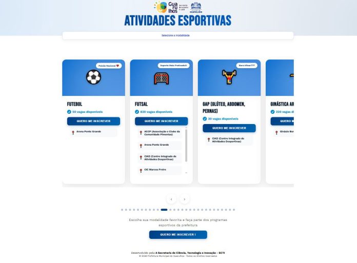 Guarulhos abre 4,6 mil vagas para atividades esportivas gratuitas em ...